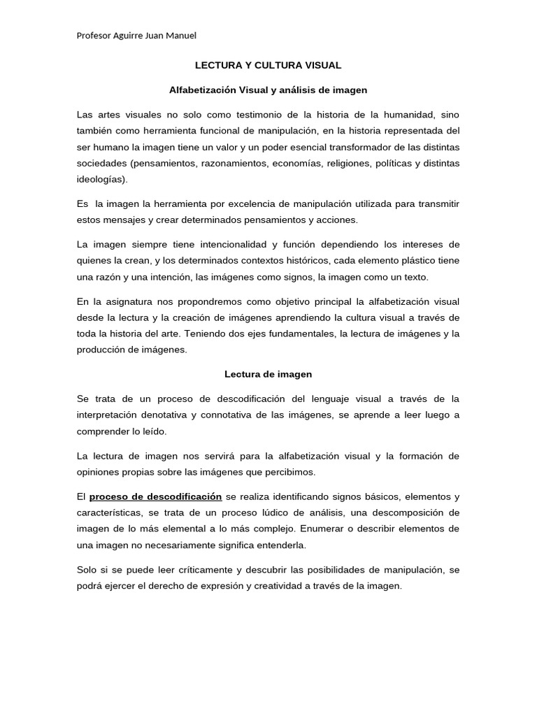 Lectura_y_Cultura_Visual_1 | PDF | Imagen | Literatura