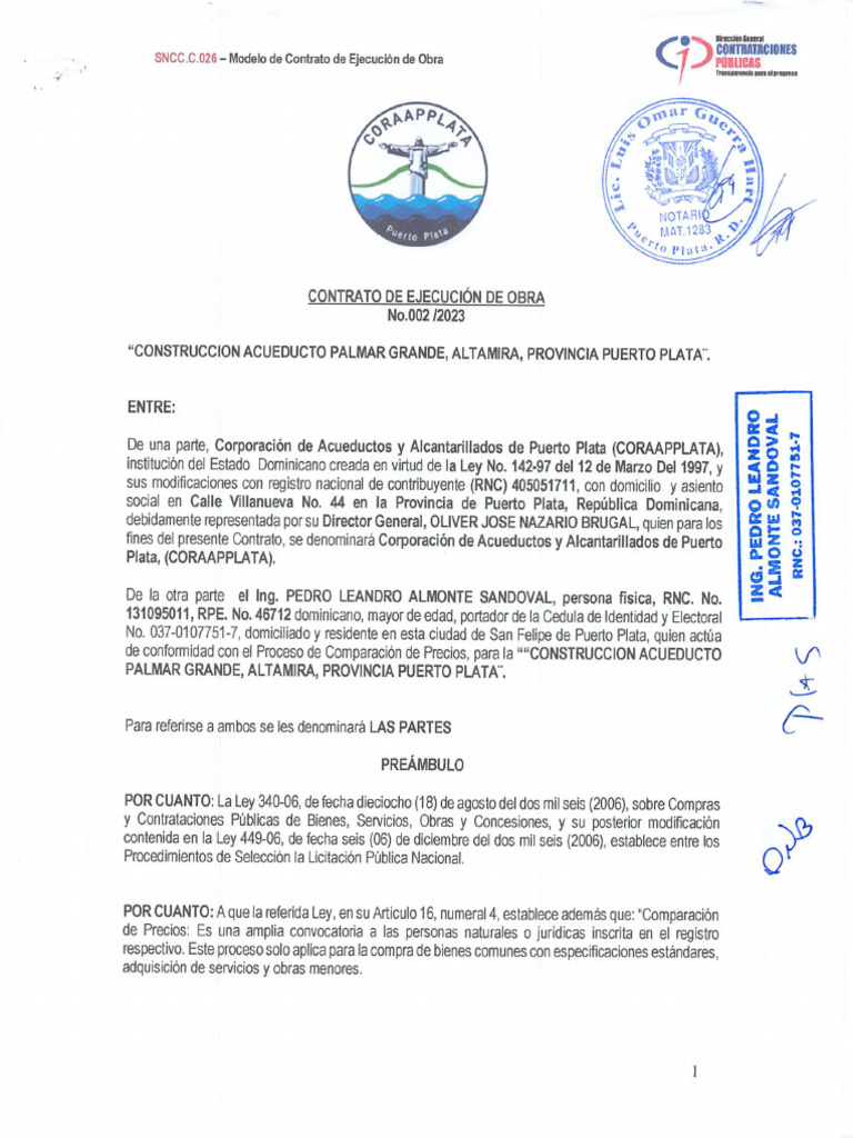 Do1 - Doc - 72965648 - Contrato Palmar Grande | PDF | Consentimiento ...