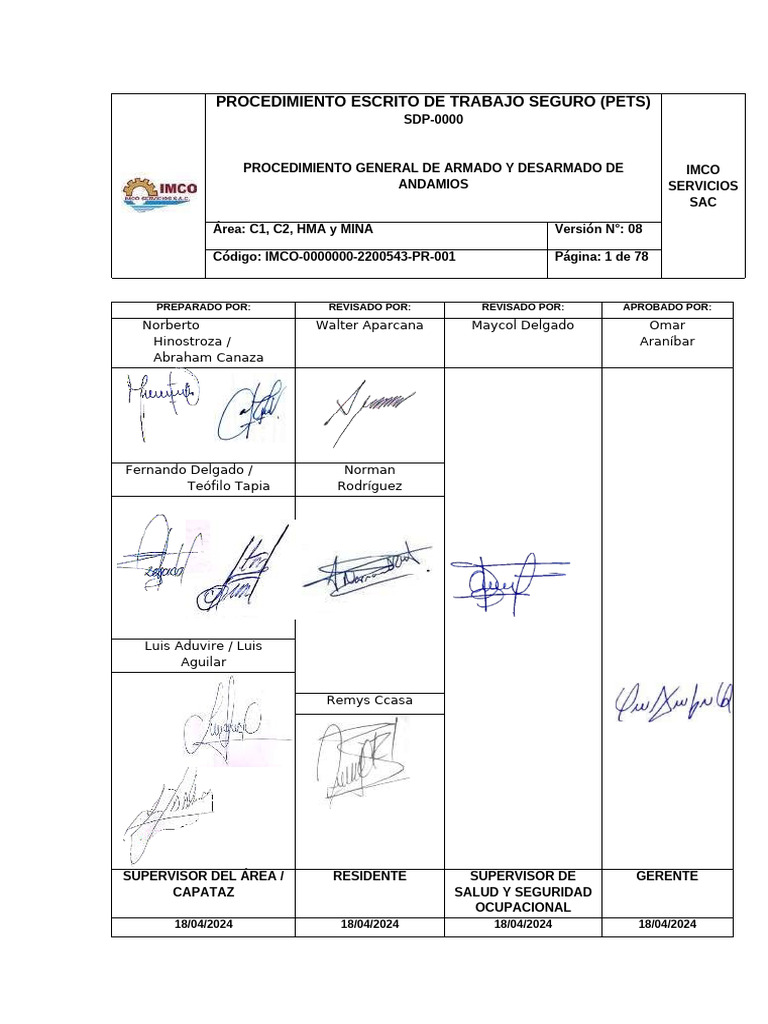 Armado y Desarmado de Andamios | PDF | Seguridad y salud ocupacional | Andamio