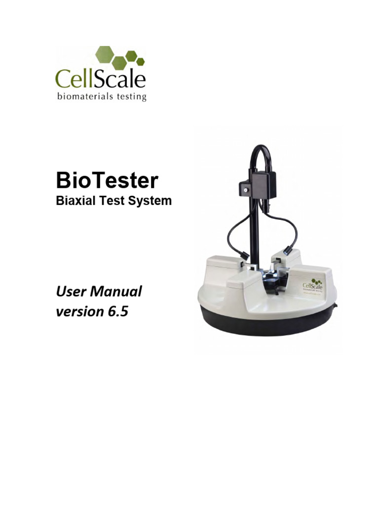 BioTester User Manual | PDF | Computer File | Deformation (Engineering)