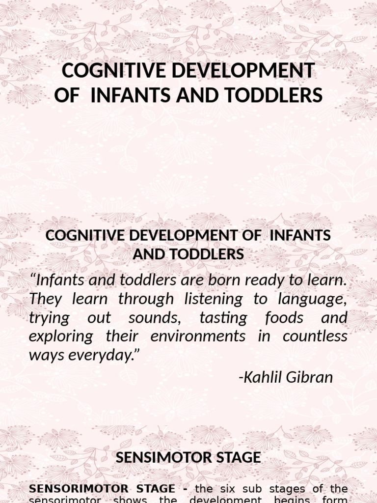 Cognitive Development of Infants and Toddlers | PDF | Language ...