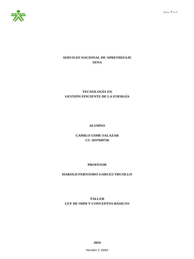 taller-Ley-de-Ohm-GA1-280101160-AA5- | PDF | Red eléctrica | Resistencia Eléctrica y Conductancia