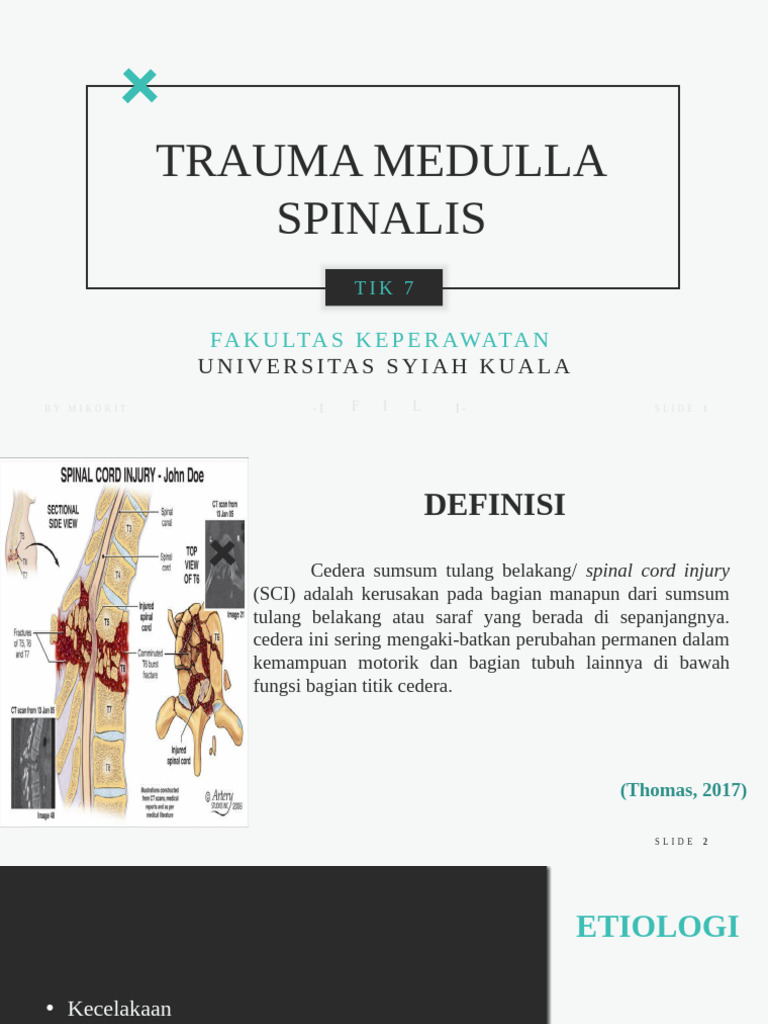 Tik 7 Trauma Medula Spinalis | PDF
