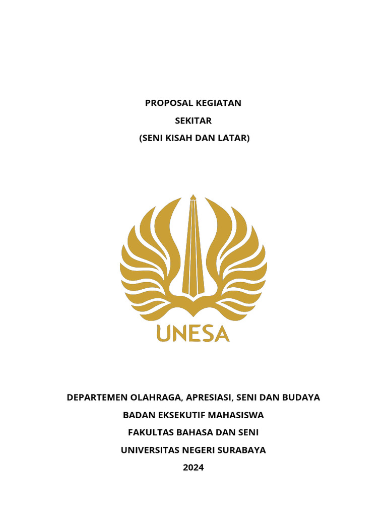 Proposal Kegiatan SEKITAR FBS UNESA 2024 | PDF