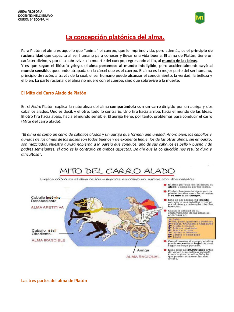 La Teoría Del Alma Platón | PDF | Platón | Alma