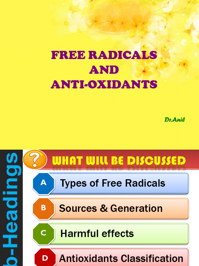 Free Radicals | PDF | Antioxidant | Radical (Chemistry)