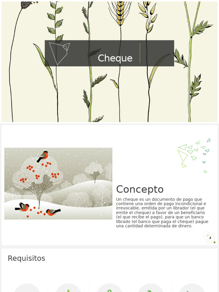 Cheque: Concepto y Requisitos Básicos | PDF