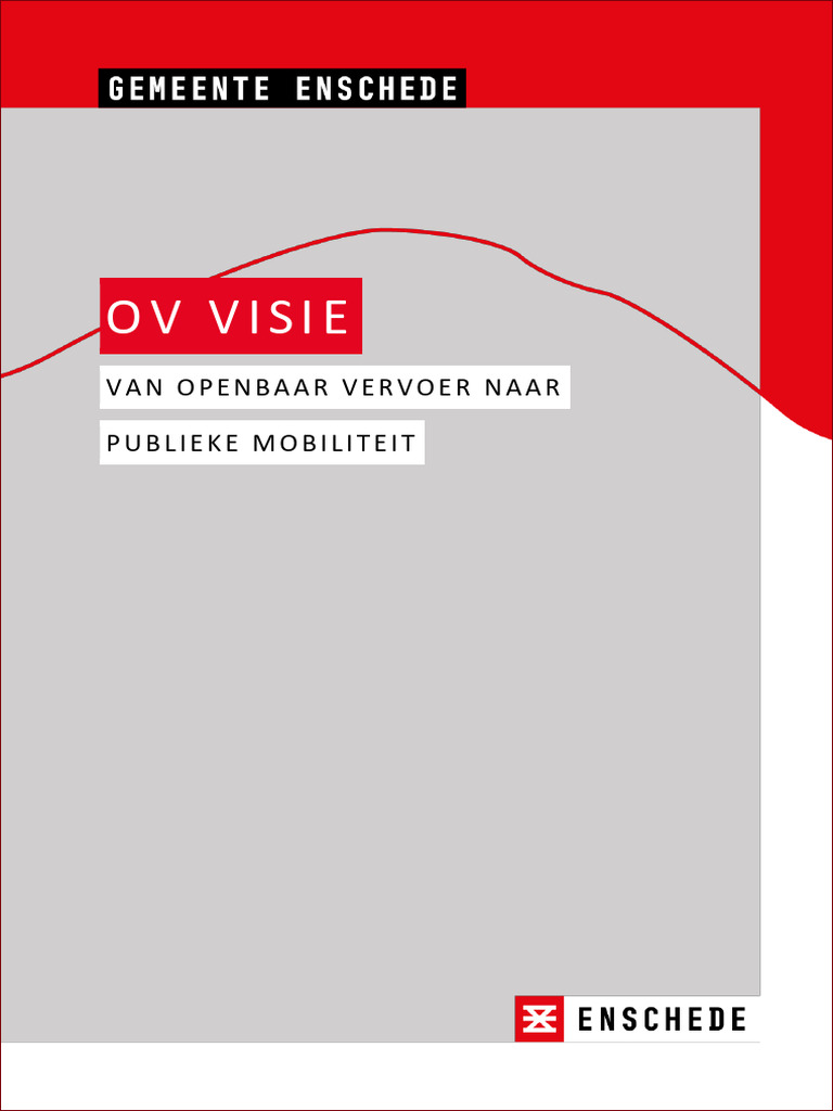 OV Visie Van Openbaar Vervoer Naar Publieke Mobiliteit - Incl. in Groen ...