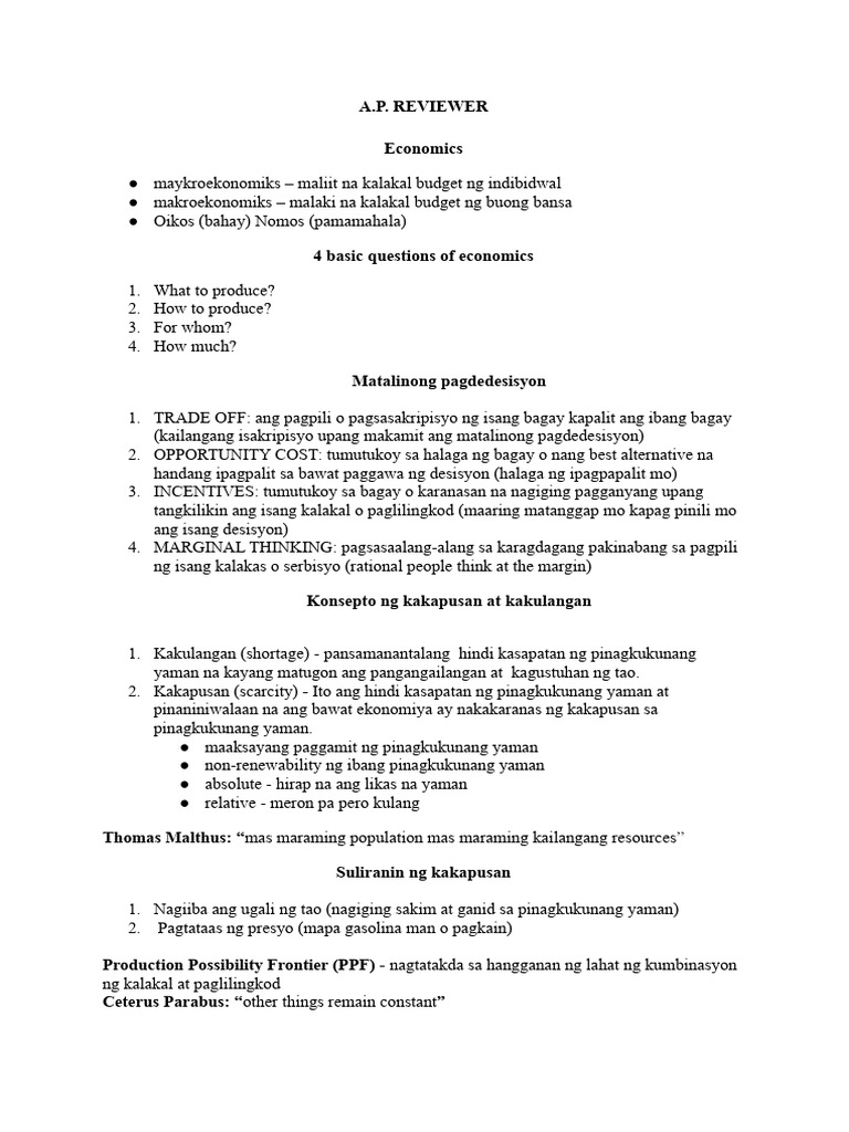 Ap Quarter 1 3 | PDF