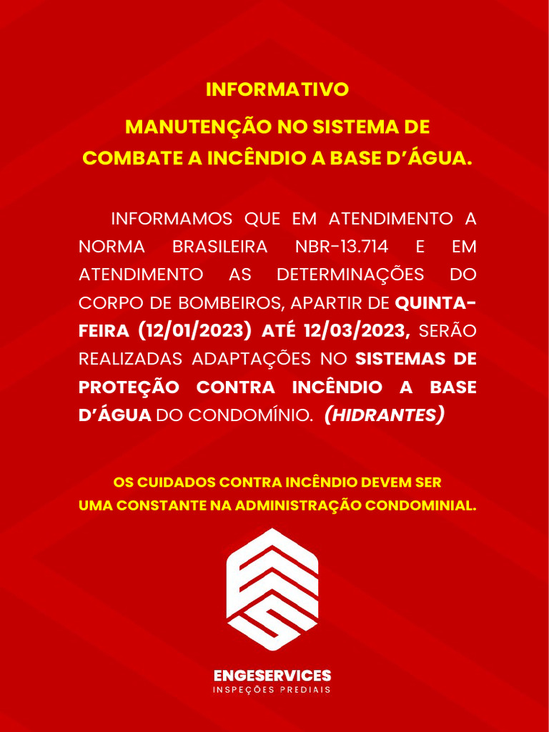 Comunicado 2 - Sistema Combate A Incendio A Base D'água | PDF
