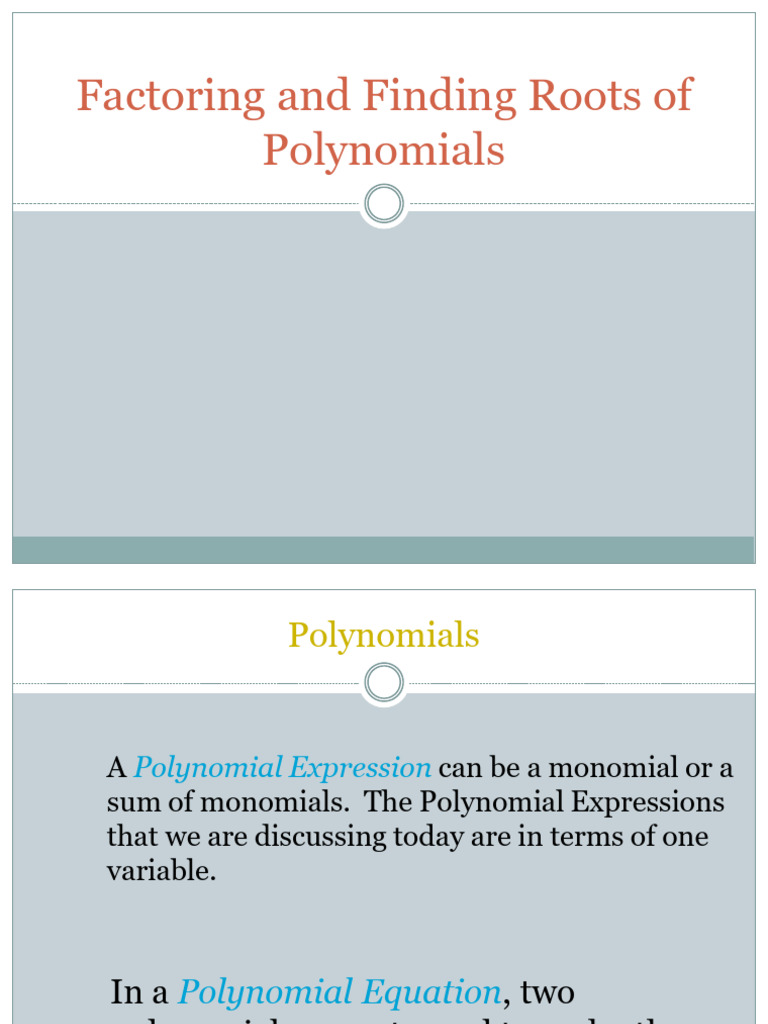 Factoring Polynomials Grade 10 Pdf Polynomial Zero Of A Function