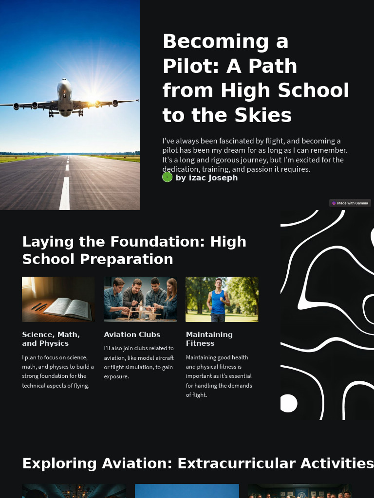Becoming A Pilot A Path From High School To The Skies | PDF | Airlines ...
