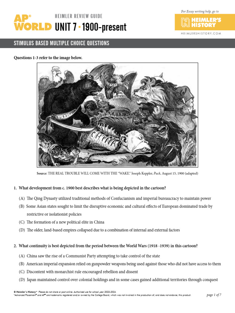 Unit 7 AP World History Review Guide | PDF | International Relations ...