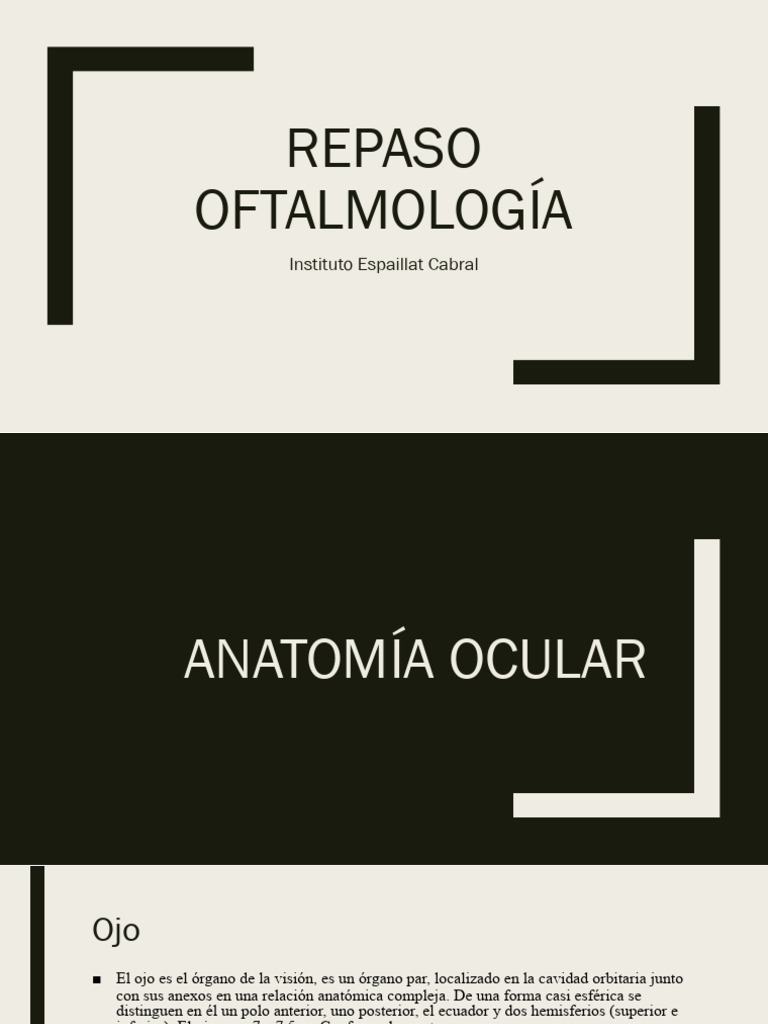 Repaso oftalmo | PDF | Glaucoma | Ojo humano
