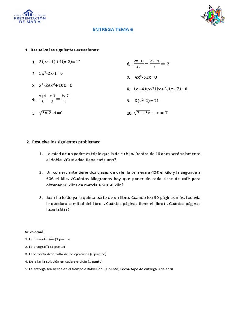 Ejercicios Tarea Tema 6 | PDF