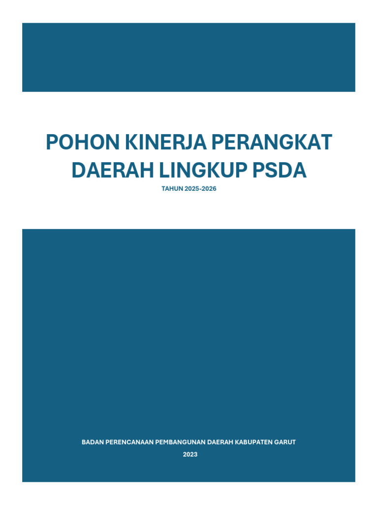 1.2.7 2023 GD Pohon Kinerja Lingkup PSDA 2025-2026 | PDF