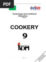 G9 Tle Cookery Q1 M1 Re 2024 1 | PDF | Dishwasher | Disinfectant