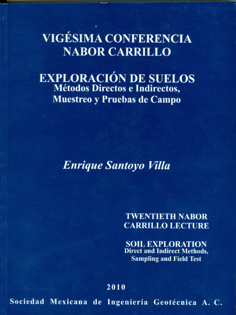 Manual de Exploración de Suelos SMMS Santoyo | PDF