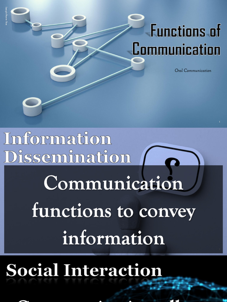Lesson 3 Functions of Communication | PDF