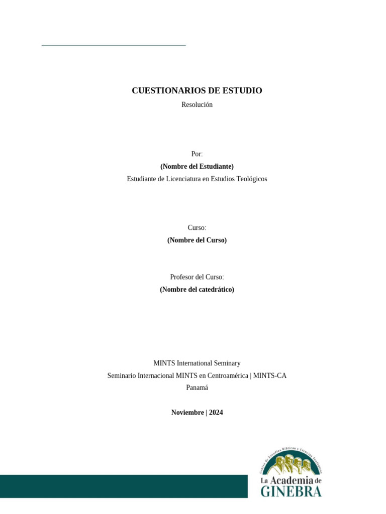 Modelo de Cuestionarios | PDF