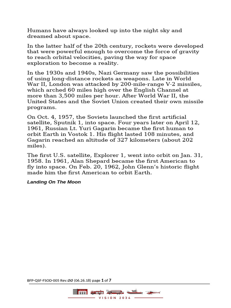 history of men2 | PDF | Space Exploration | Spacecraft