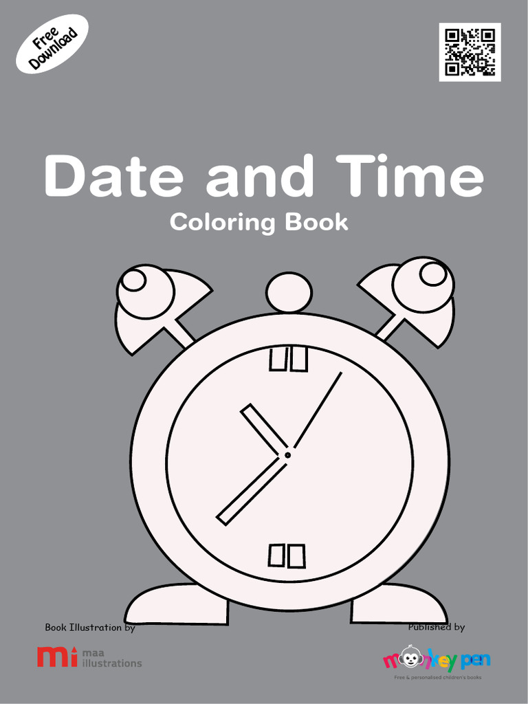 00 Date and Time Colouring Book | PDF