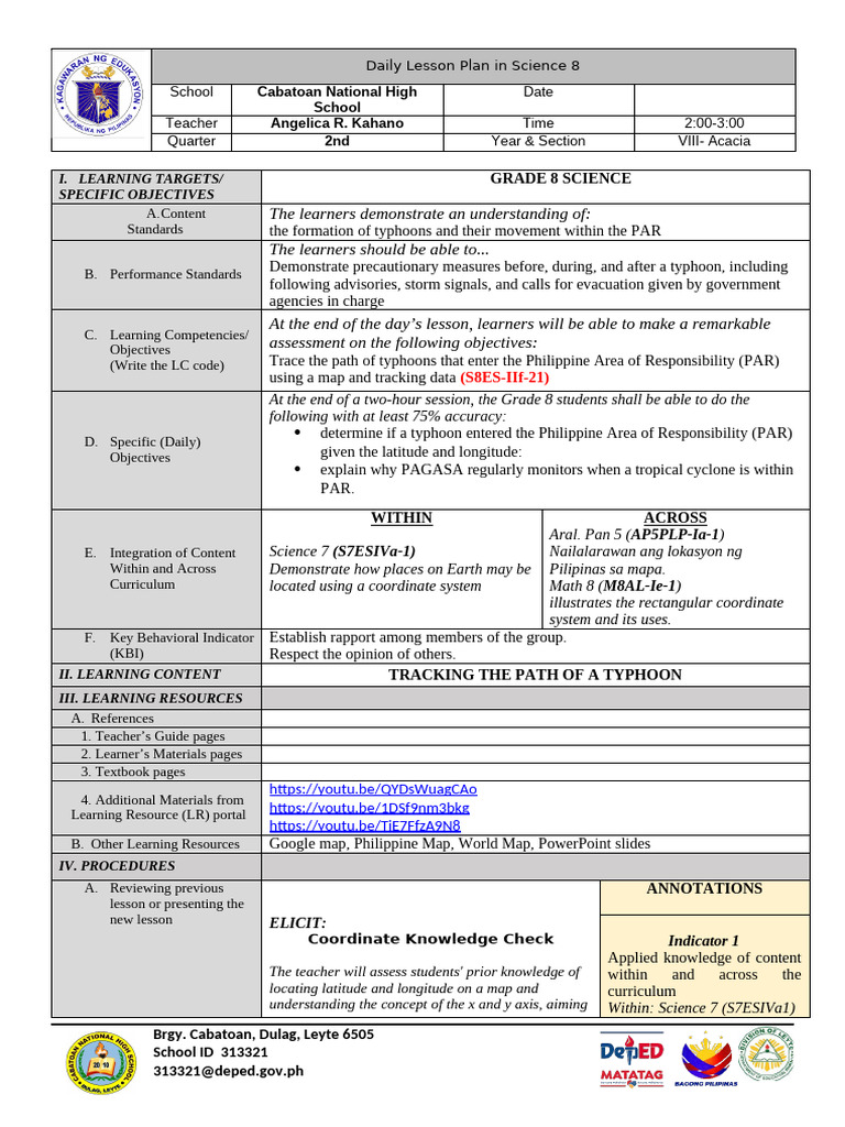 SCI8Q2D15 Tracing The Path of A Typhoon | PDF | Mobile App | Typhoon