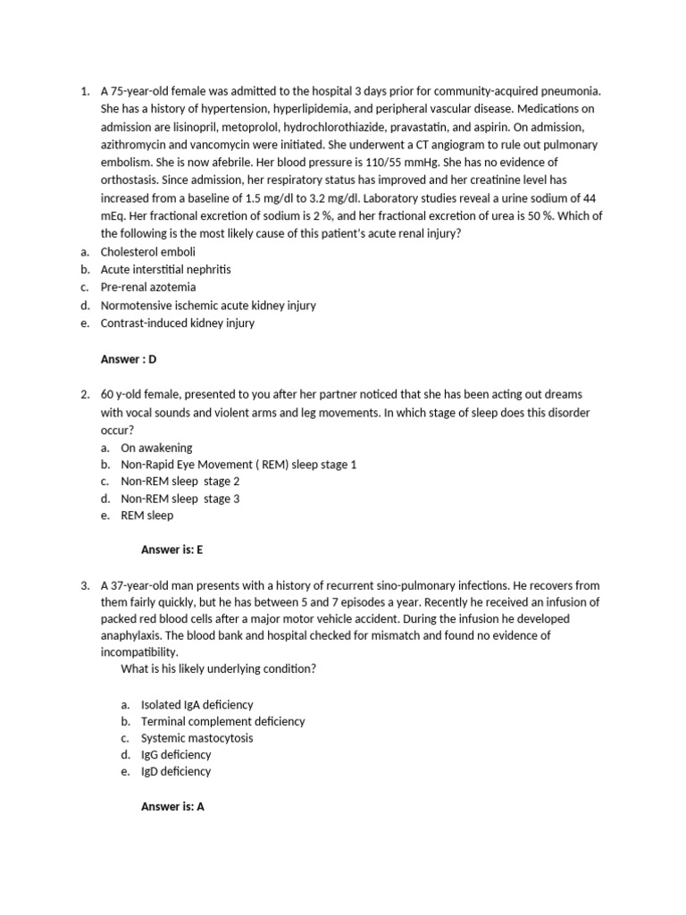 Acute Medical Case Studies and Diagnoses | PDF | Multiple Myeloma | Kidney