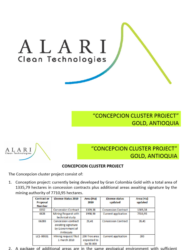 Presentación Concepción Cluster Project Larga | PDF | Mining | Petrology