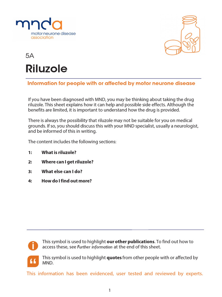 Riluzole for Motor Neurone Disease: Guide | PDF | Neurology ...