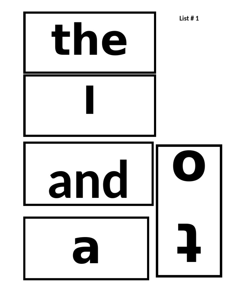 Sigh Words List 1 a La 15 | PDF