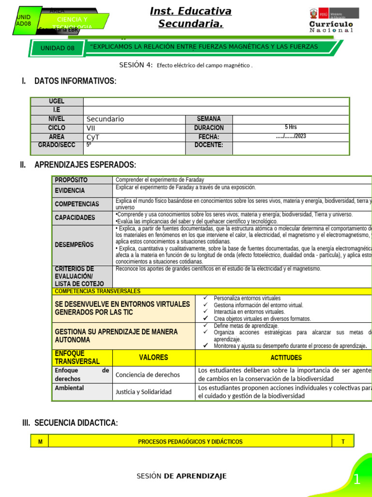 D-5º SES ACT 4-CYT-UND 8 | PDF | Electromagnetismo | Electricidad
