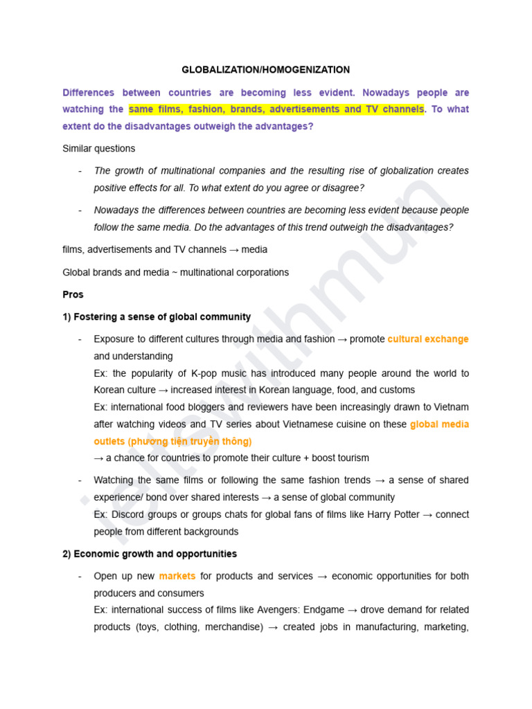 Task 2 Global Issues Homogenization | PDF | Brand | Profit (Economics)