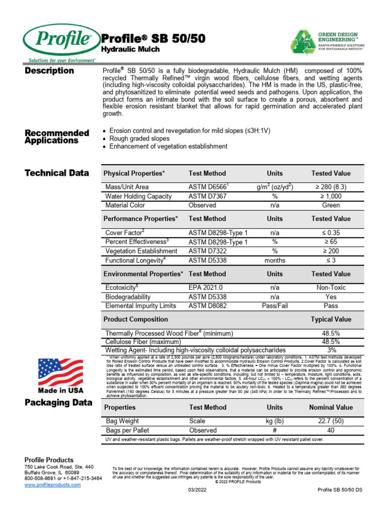 Datasheet - Profile SB 5050 01-2022 | PDF | Soil | Wood