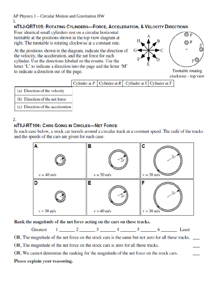 HW - Circular Motion and Gravitation | PDF