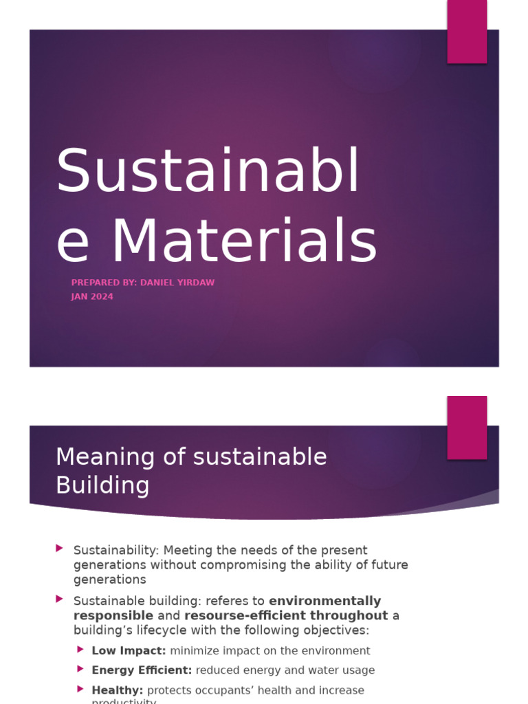 Sustainable Building Materials Guide | PDF | Green Building | Waste