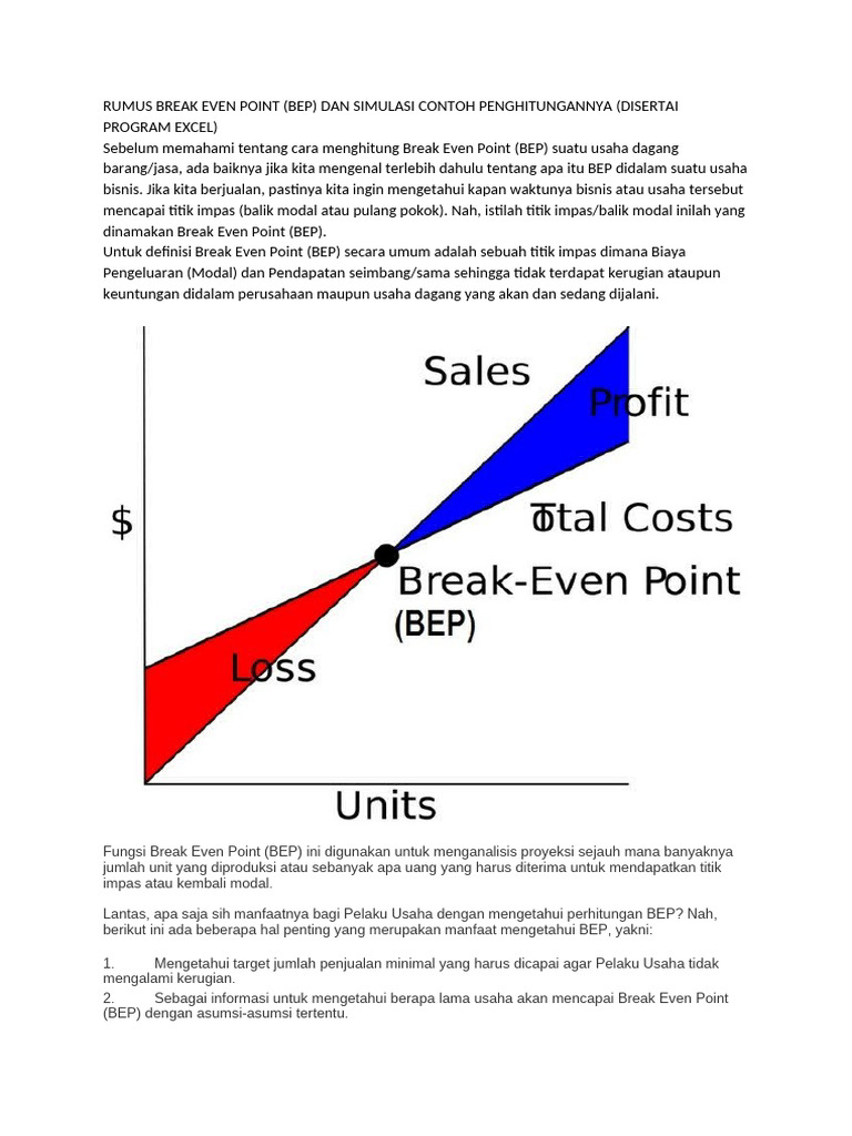 Rumus dan Contoh Break Even Point | PDF