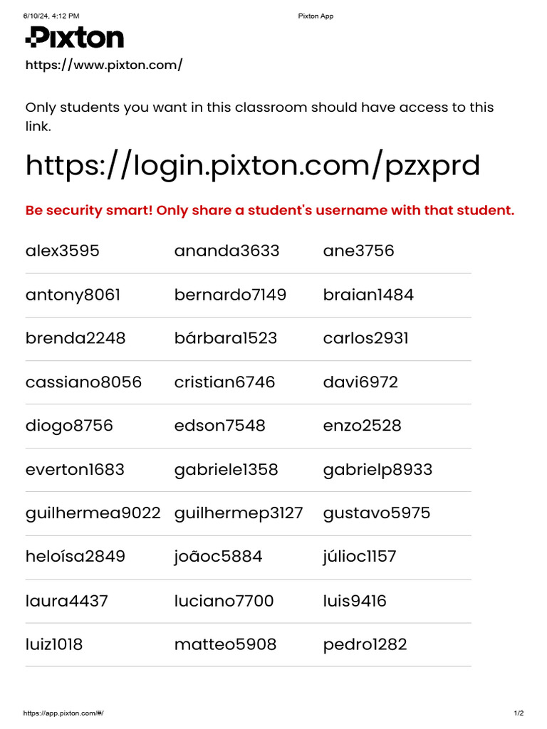 Pixton App 1 INFO | PDF