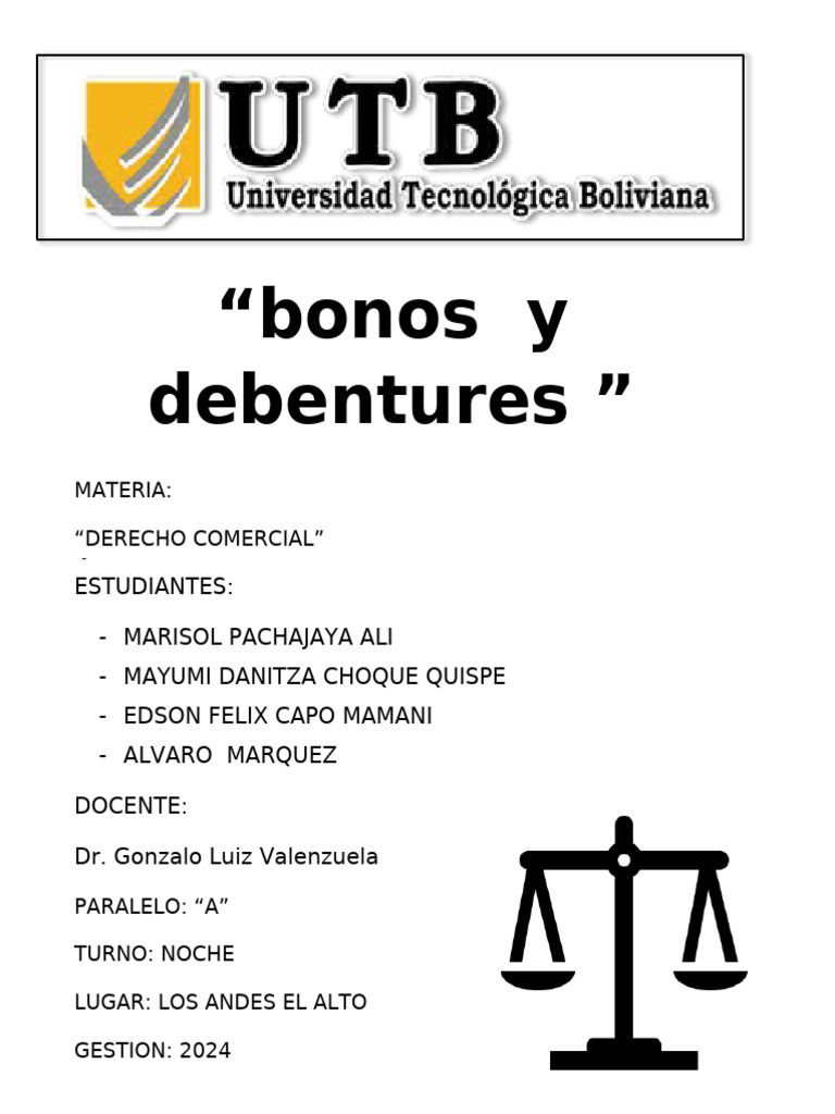 Bonos y Debentures Info Final | PDF | Bonos corporativos | Calificación crediticia