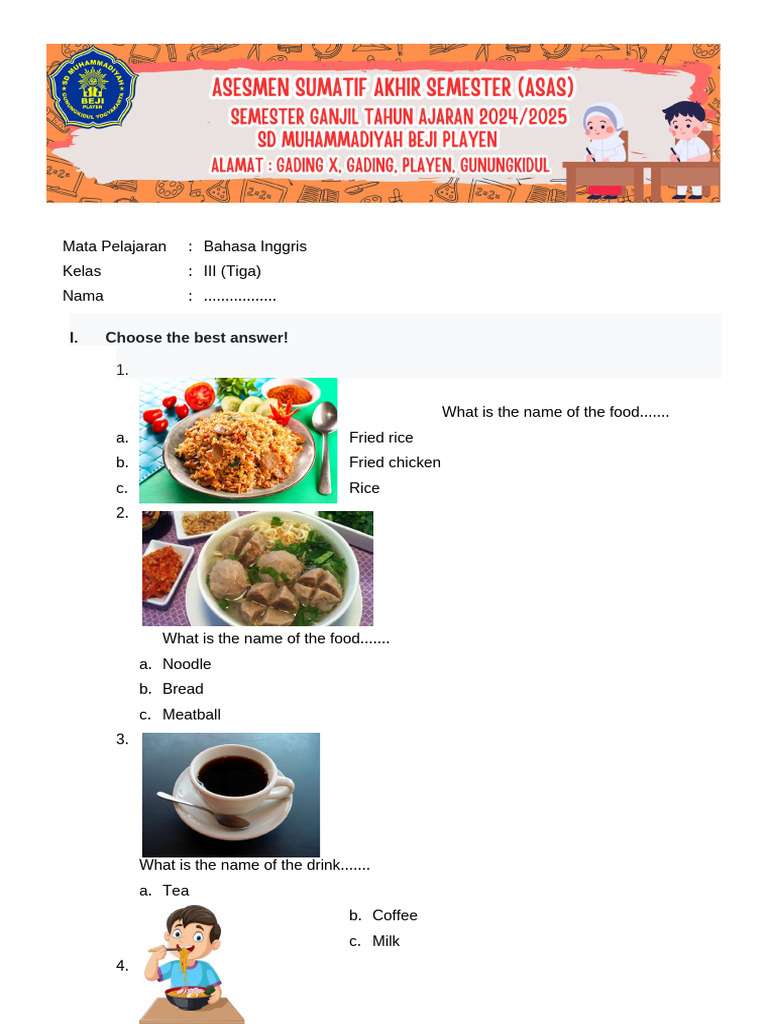 Bahasa Inggris Pdf Lunch Meal