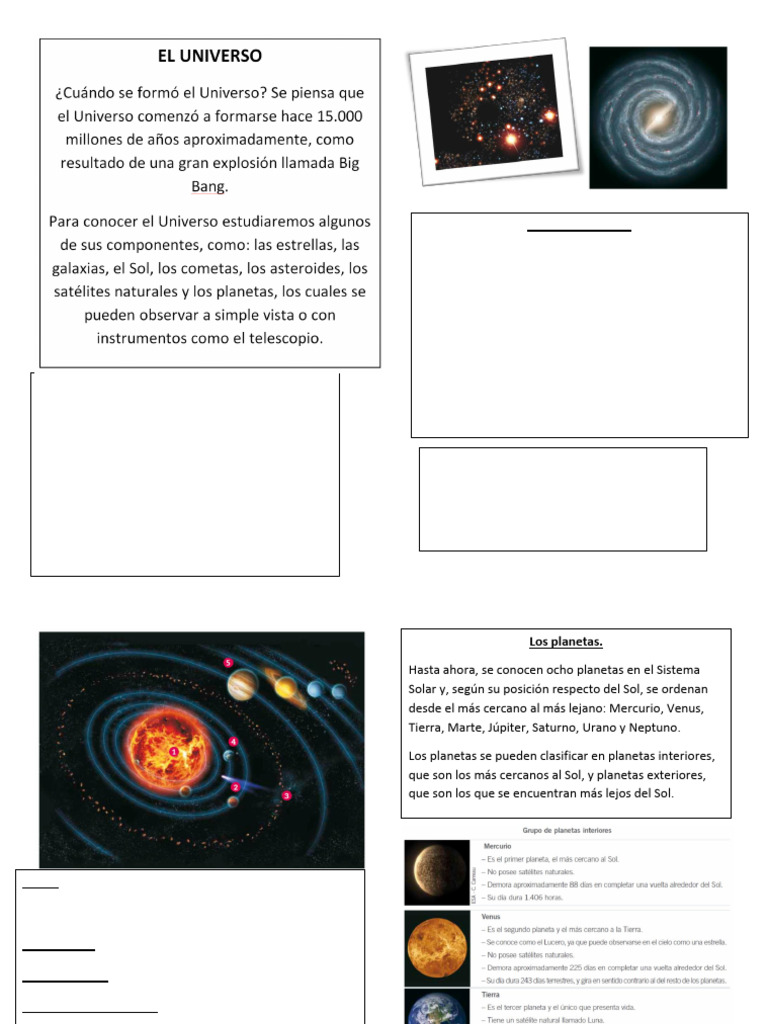 Recortables 1 Sistema Solar | PDF | Galaxia | Tierra