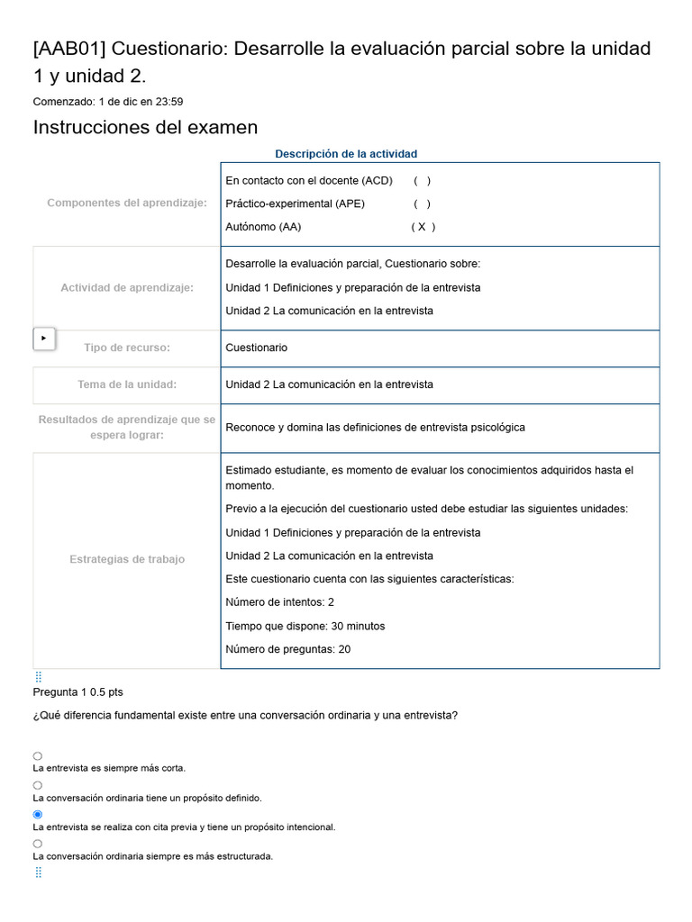 Examen_ [AAB01] Cuestionario_ Desarrolle la evaluación parcial sobre la unidad 1 y unidad 2_DAYA ...