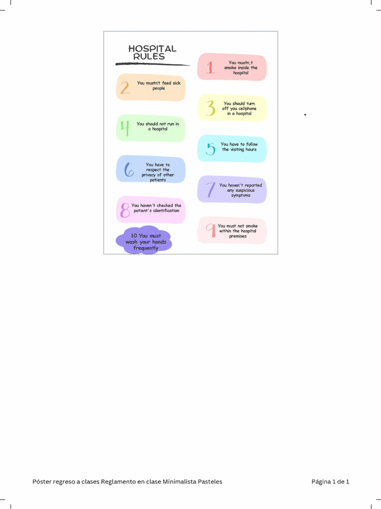 Hospital Rules | PDF