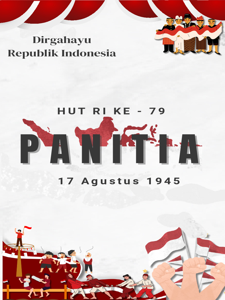Salinan Dari Merah Putih Modern Tanda Pengenal Panitia Kemerdekaan ...
