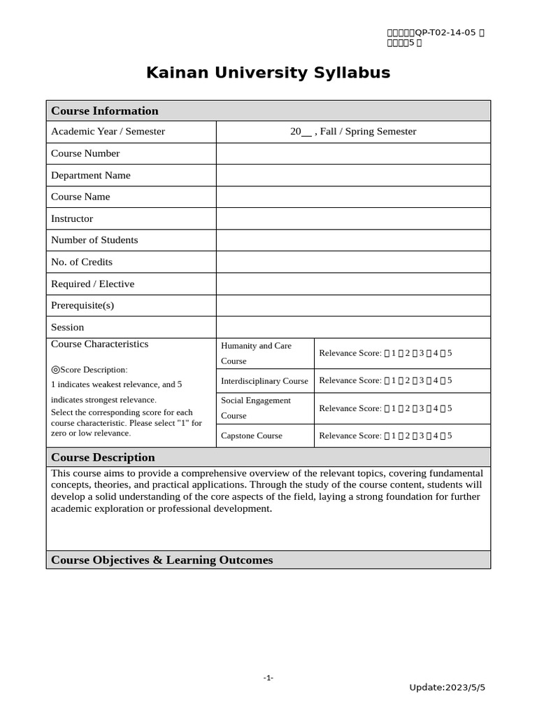 B11016055 - Curriculum Design Template | PDF | Relevance | Knowledge