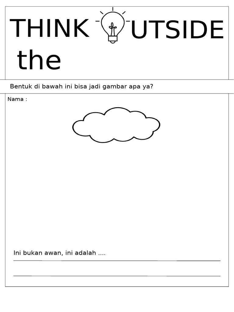 Creative Thinking Skills Drawing Worksheet | PDF