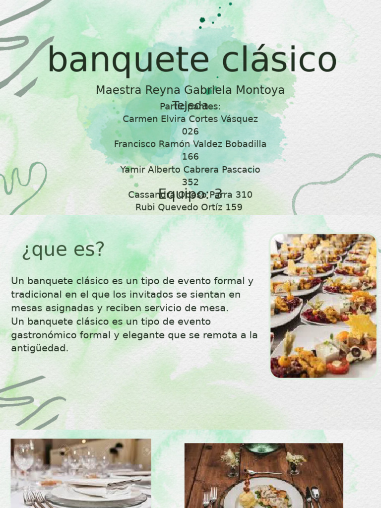 Banquete Clásico | PDF