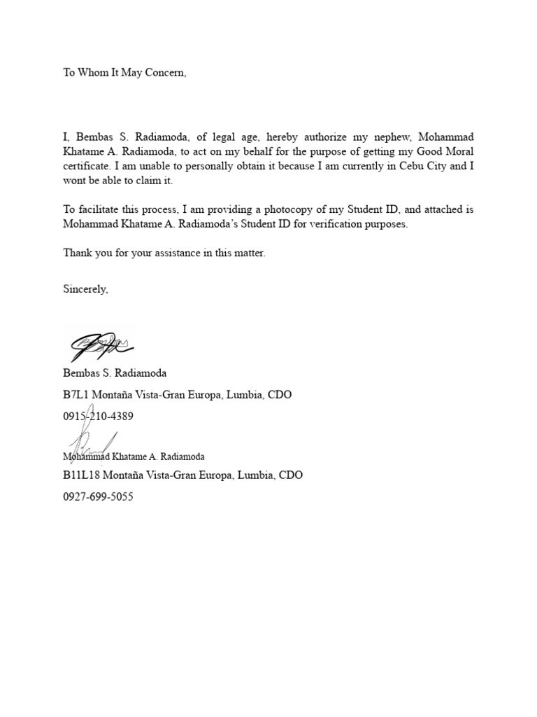 Authorization-Letter 2 | PDF