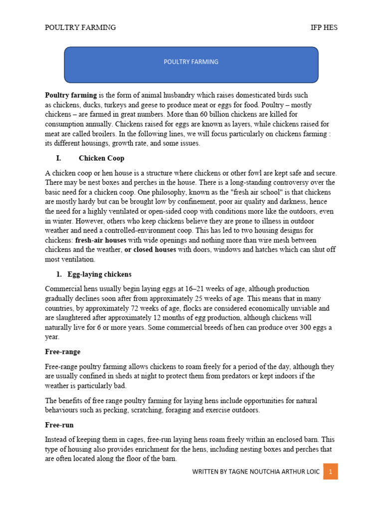 Comprehensive Guide to Poultry Farming | PDF | Poultry Farming | Chicken