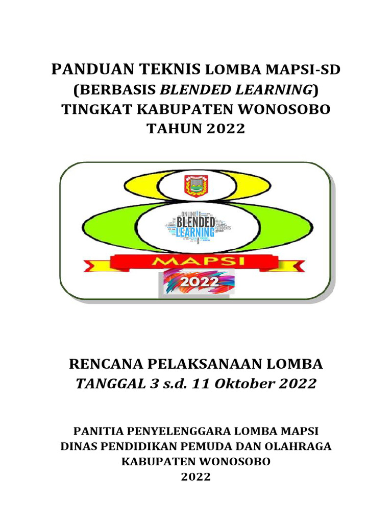 Panduan Lomba MAPSI-SD 2022 | PDF